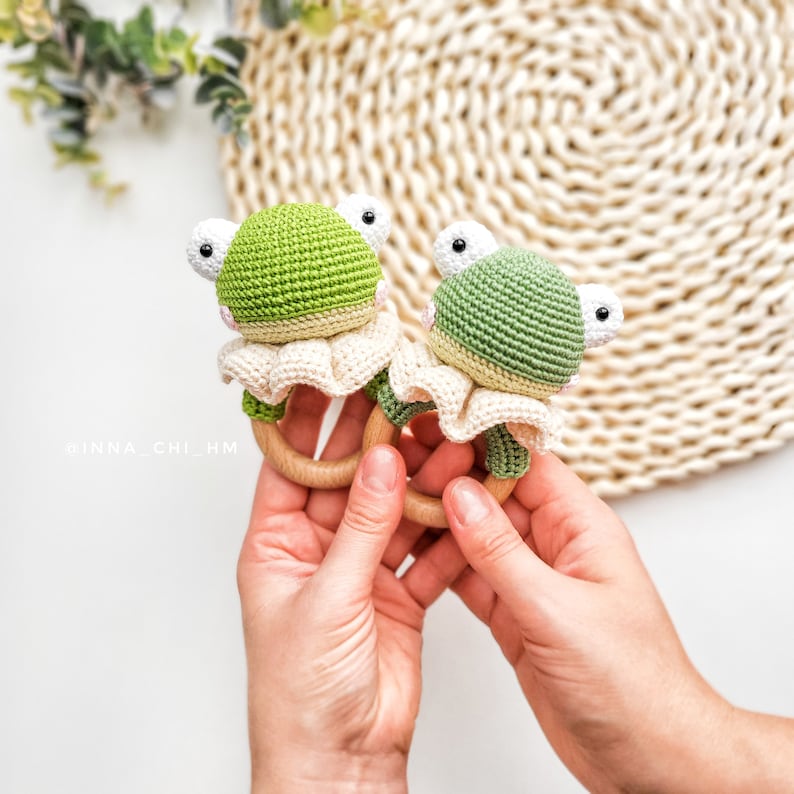 PATTERN ONLY: Frog Baby Rattle Frog Amigurumi Toy Frog Toy - Etsy