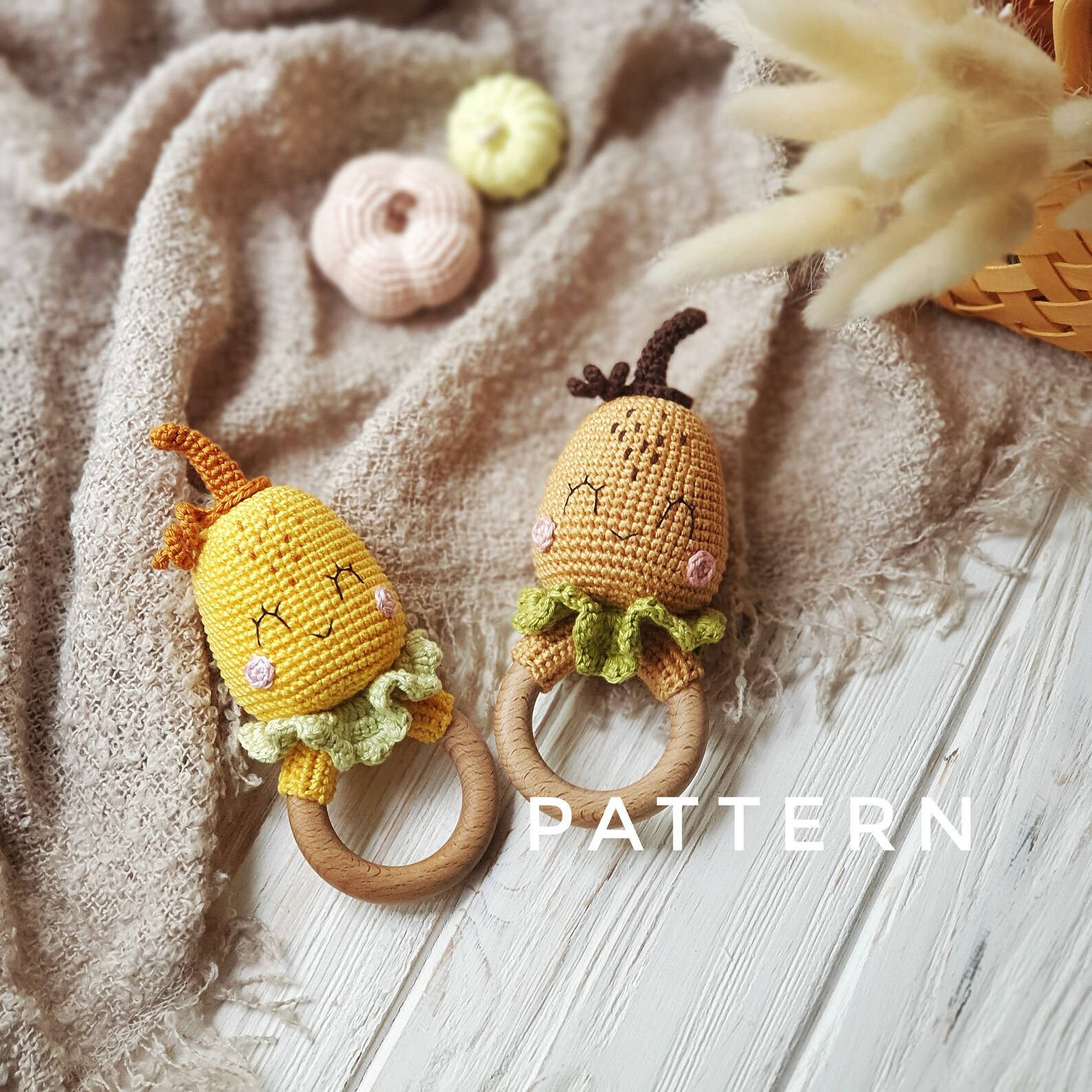 PATTERN: Pumpkin Baby Rattle Halloween Baby Gift Pumpkin - Etsy