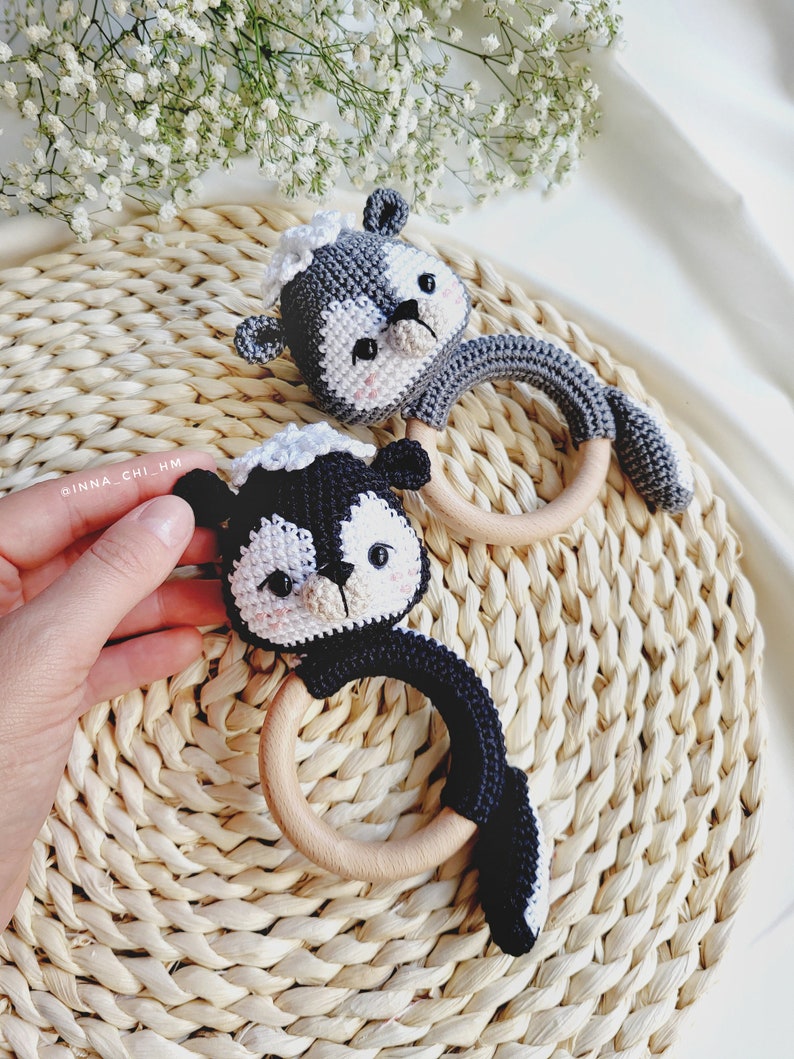 PATTERN ONLY: Skunk Baby Rattle Skunk Amigurumi Toy Skunk - Etsy
