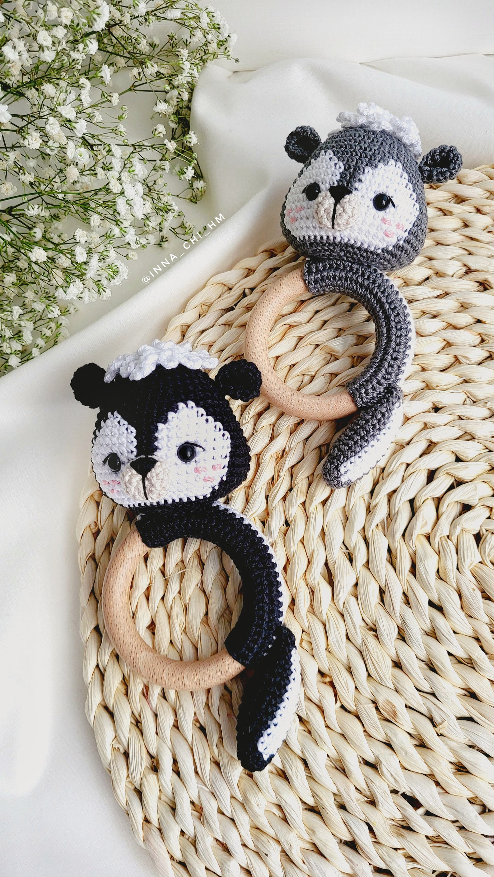 PATTERN ONLY: Skunk Baby Rattle Skunk Amigurumi Toy Skunk - Etsy