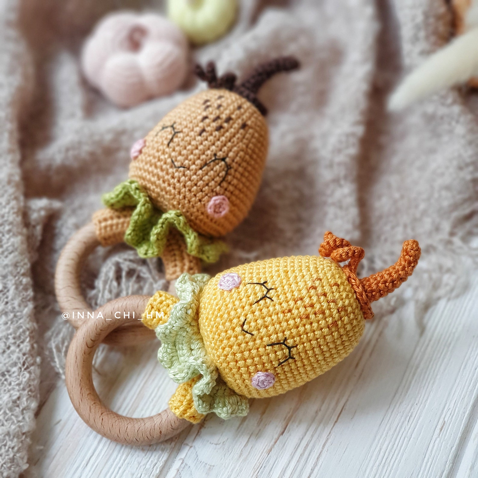 PATTERN: Pumpkin Baby Rattle Halloween Baby Gift Pumpkin - Etsy