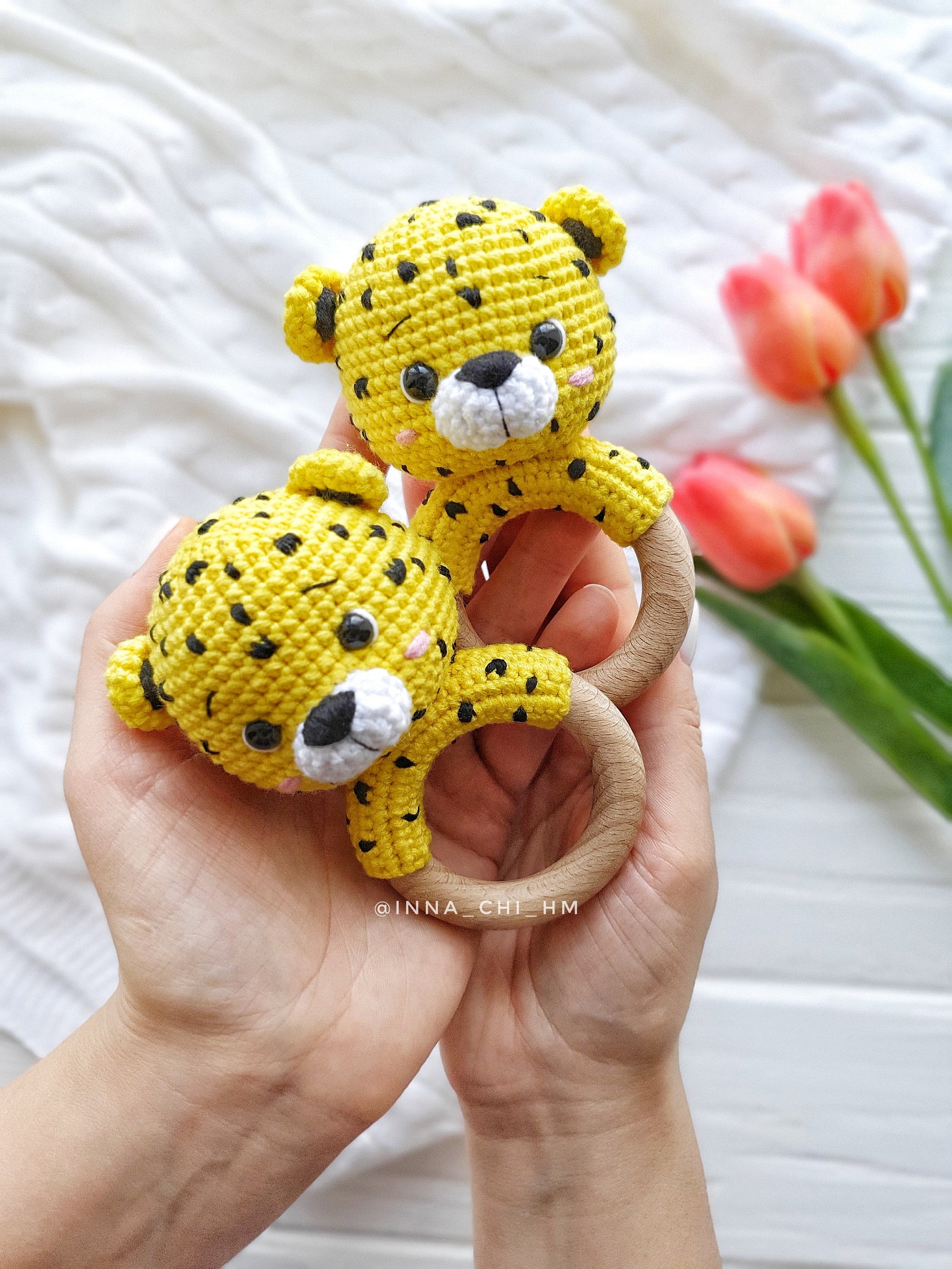 PATTERN ONLY: Leopard Baby Rattle Safari Animal Toy Easy - Etsy