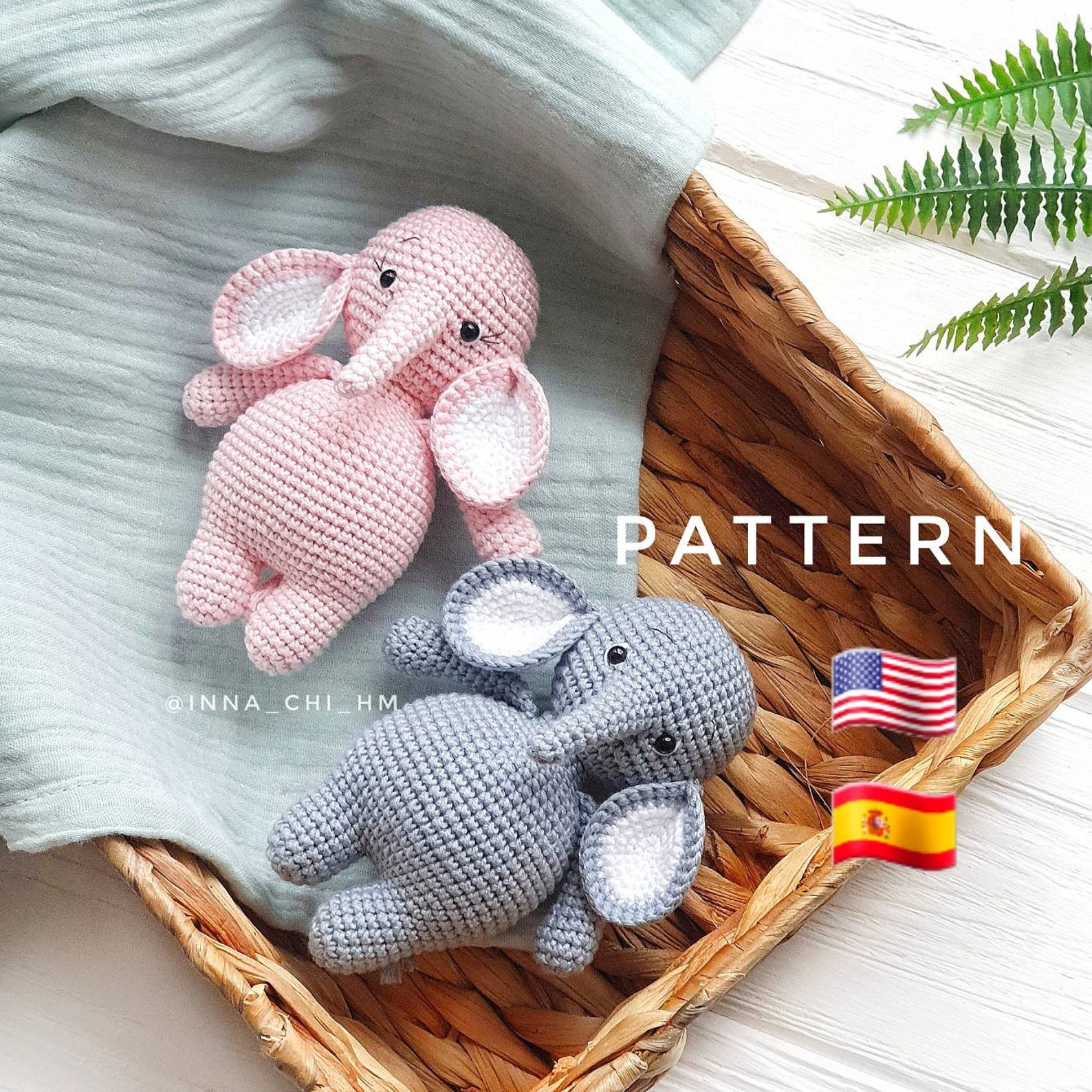 Elephant Toy Crochet Pattern Elephant Small Toy Safari - Etsy