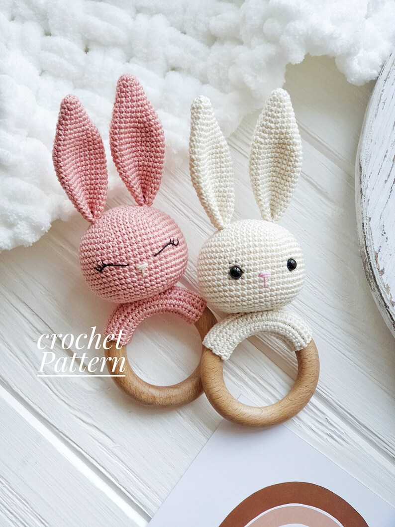 PATTERN ONLY: Bunny Rattle Rabbit Baby Rattle Woodland - Etsy