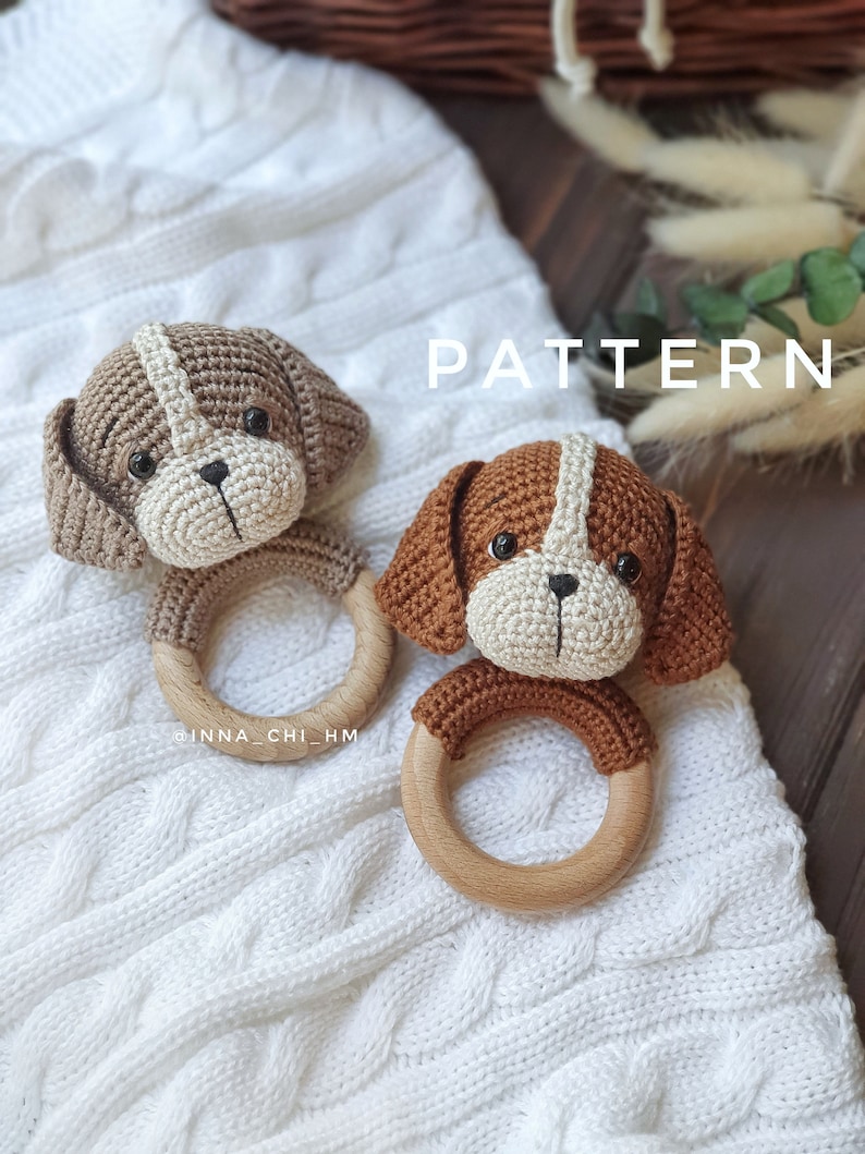 PATTERN ONLY: Puppy Baby Rattle Dog Amigurumi Toy Puppy | Etsy Australia