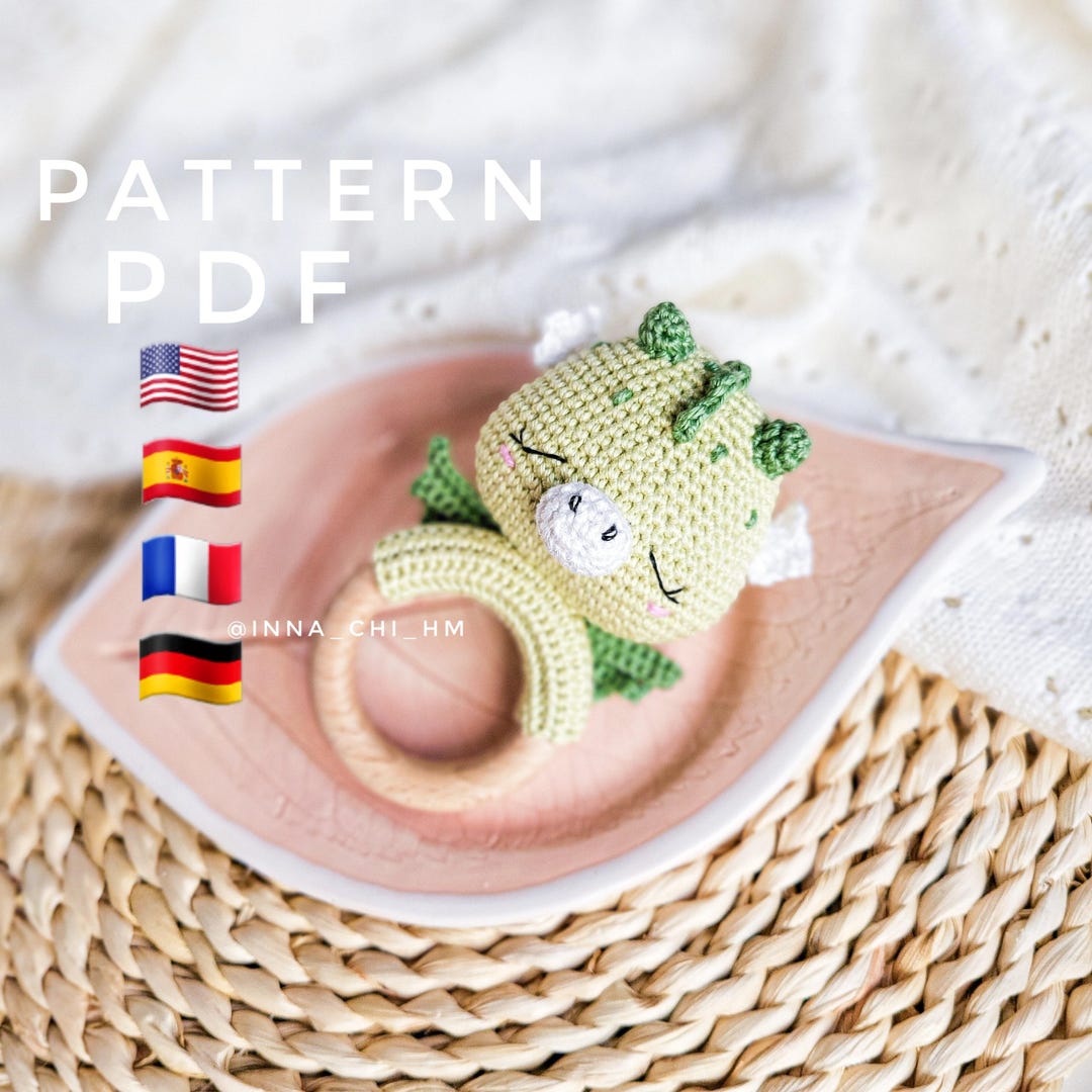 Dragon Rattle Crochet Pattern: Amigurumi Toy (PDF Pattern) - Etsy