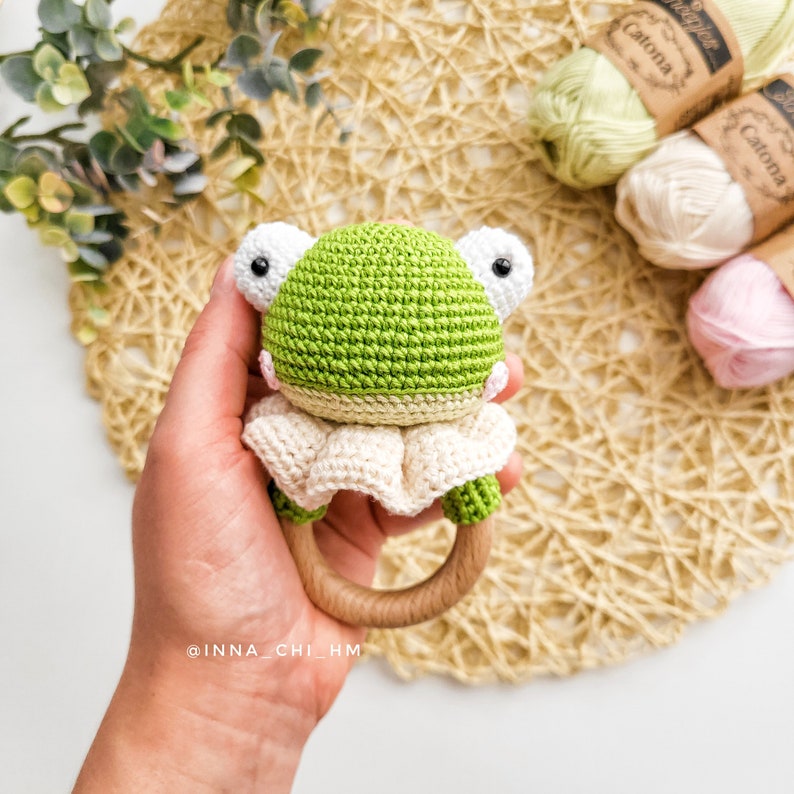 PATTERN ONLY: Frog Baby Rattle Frog Amigurumi Toy Frog Toy - Etsy