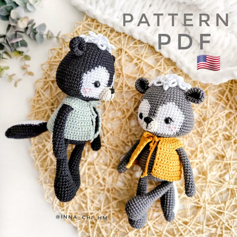 PATTERN ONLY: Skunk Crochet Toy Amigurumi Skunk Skunk - Etsy