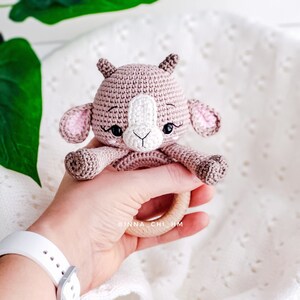 PATTERN ONLY: Goat Baby Rattle | Goat Amigurumi Toy | Diy Domestic ...