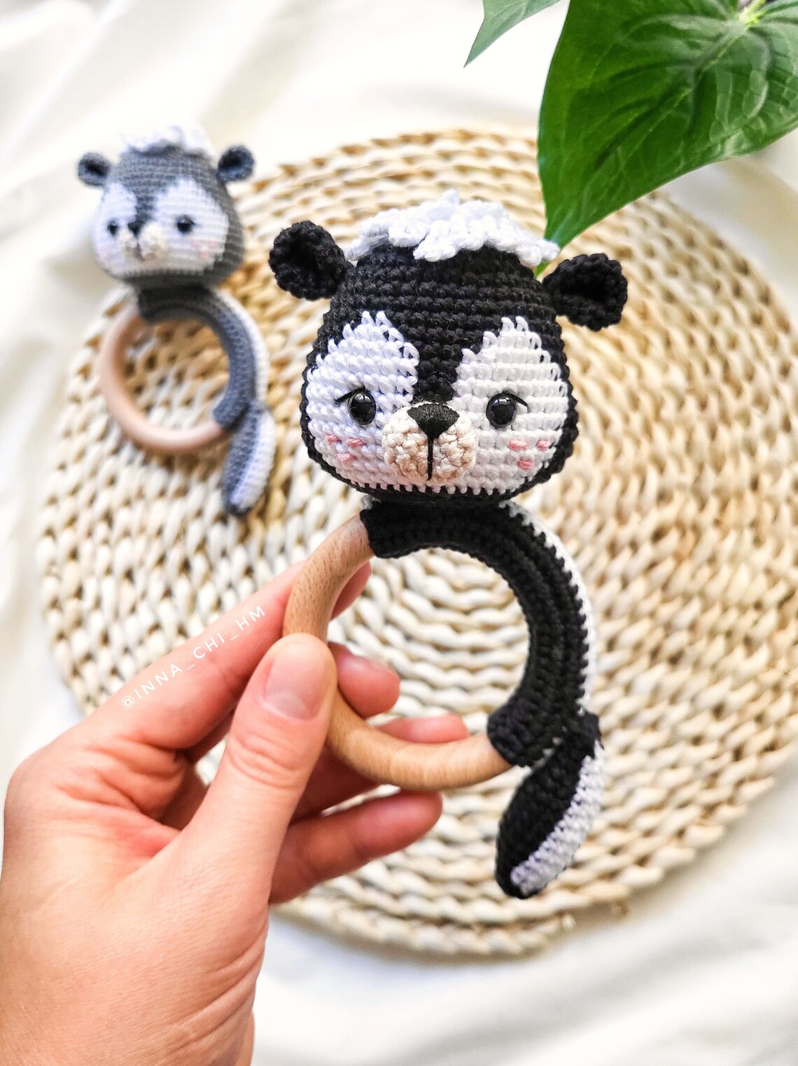 PATTERN ONLY: Skunk Baby Rattle Skunk Amigurumi Toy Skunk - Etsy