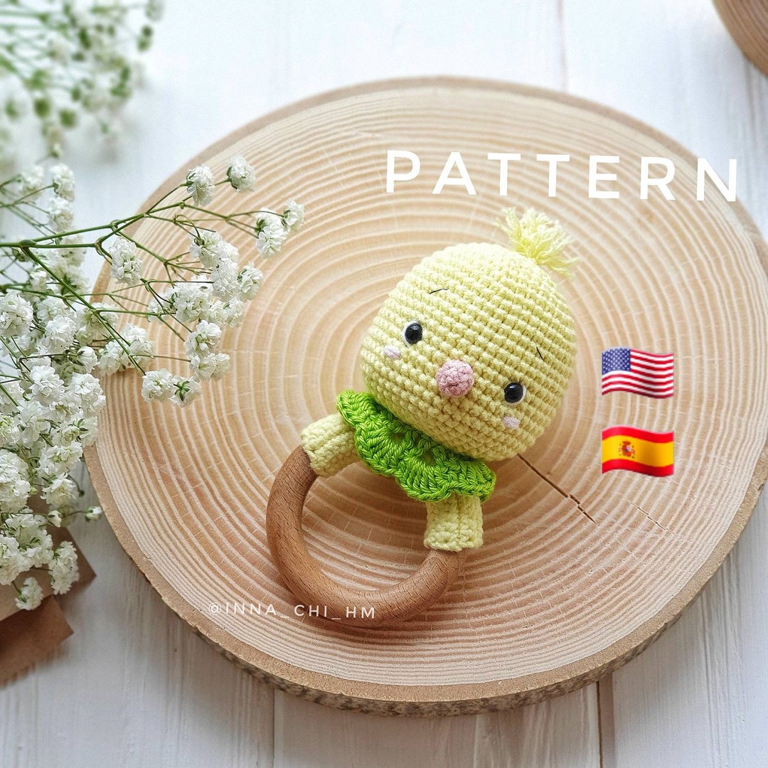 PATTERN ONLY: Chicken Baby Rattle | Easter Animal Toy | Easy to Follow ...