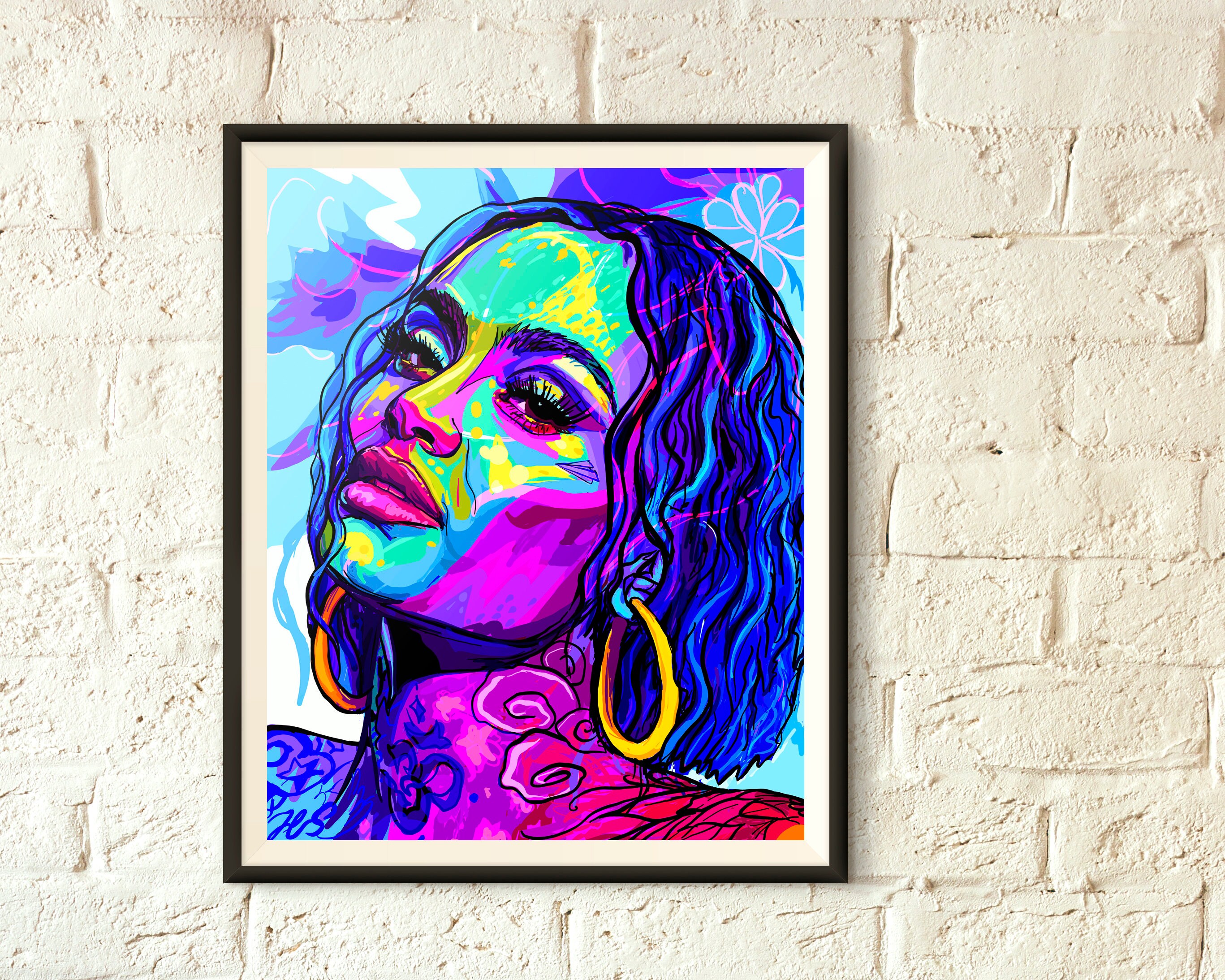 Kehlani Poster Print, Pop Art, Wall Art, Home Decor Gifts, Fan Art ...