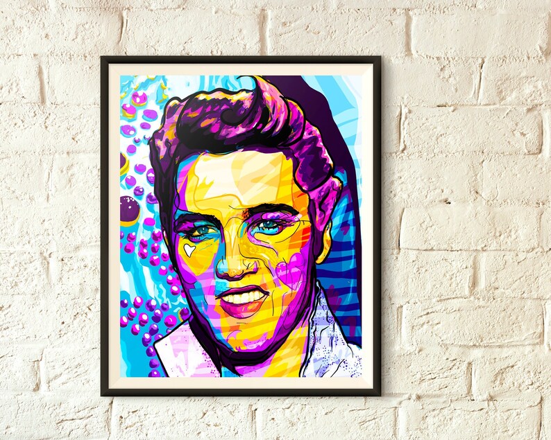 Elvis Presley Poster Print, Pop Art, Wall Art, Home Decor Gifts - Etsy