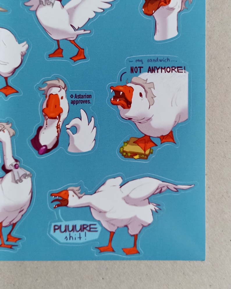 BG3 Goostarion Vinyl Stickerpack Baldurs Gate Astarion Goose Waterproof ...