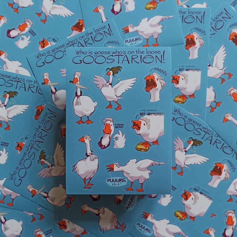 BG3 Goostarion Vinyl Stickerpack Baldurs Gate Astarion Goose Waterproof ...