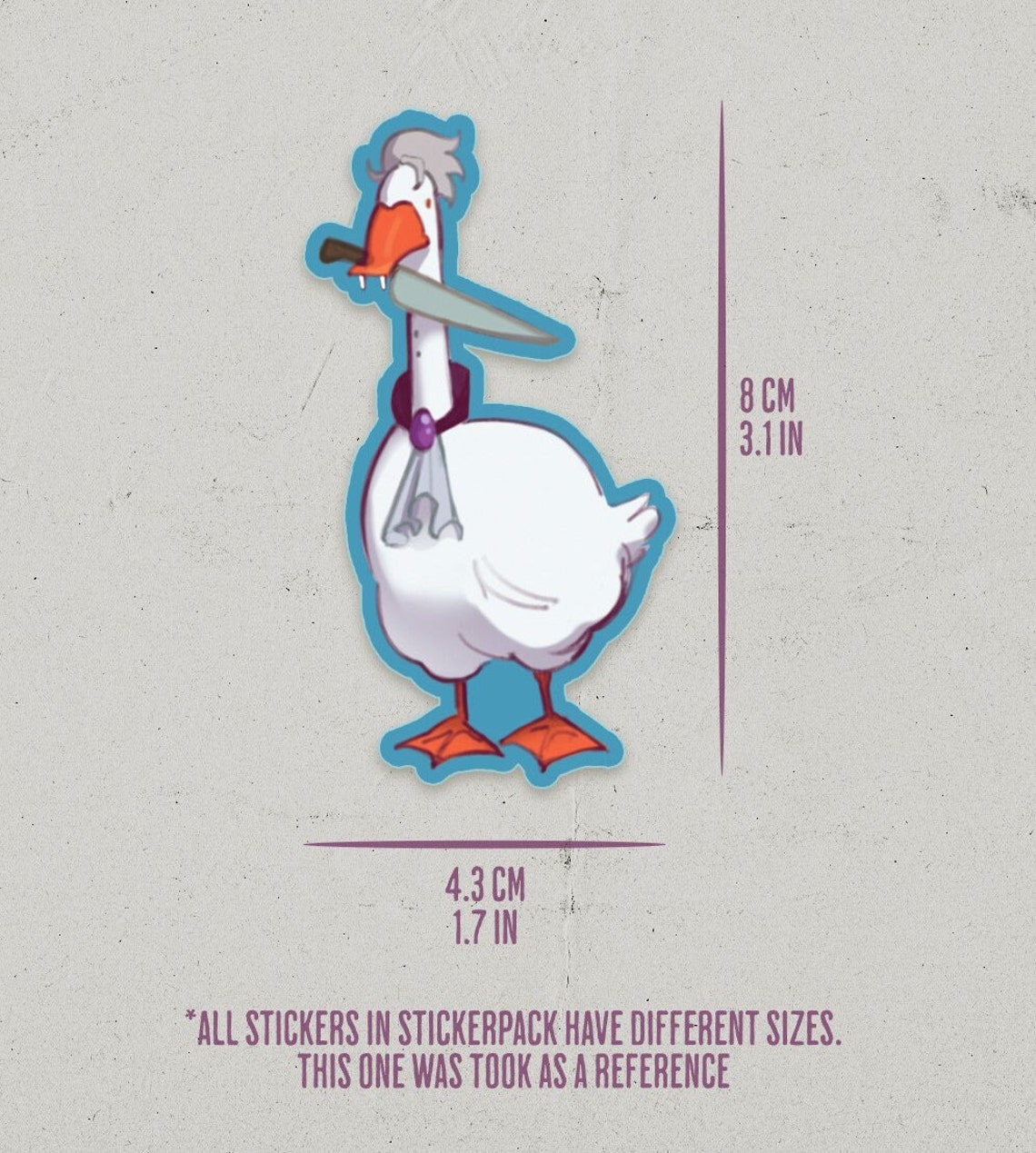 BG3 Goostarion Vinyl Stickerpack Baldurs Gate Astarion Goose Waterproof ...