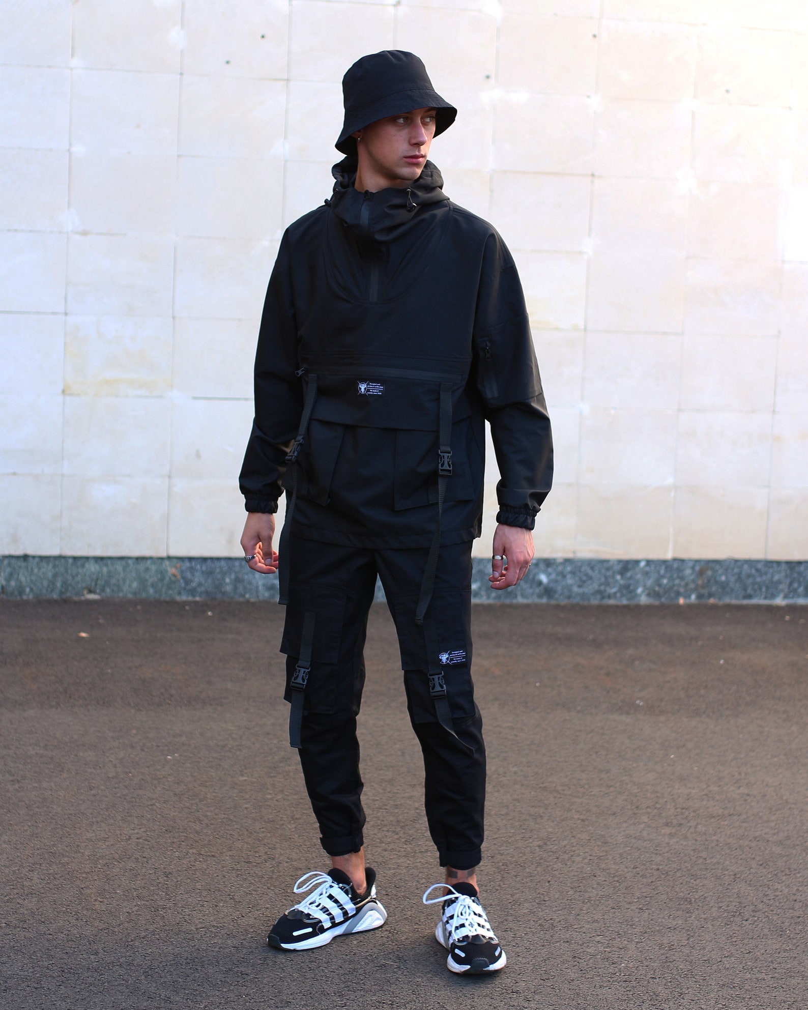 Black Jacket Techwear Cybergoth Gothic Jacket Monogram - Etsy