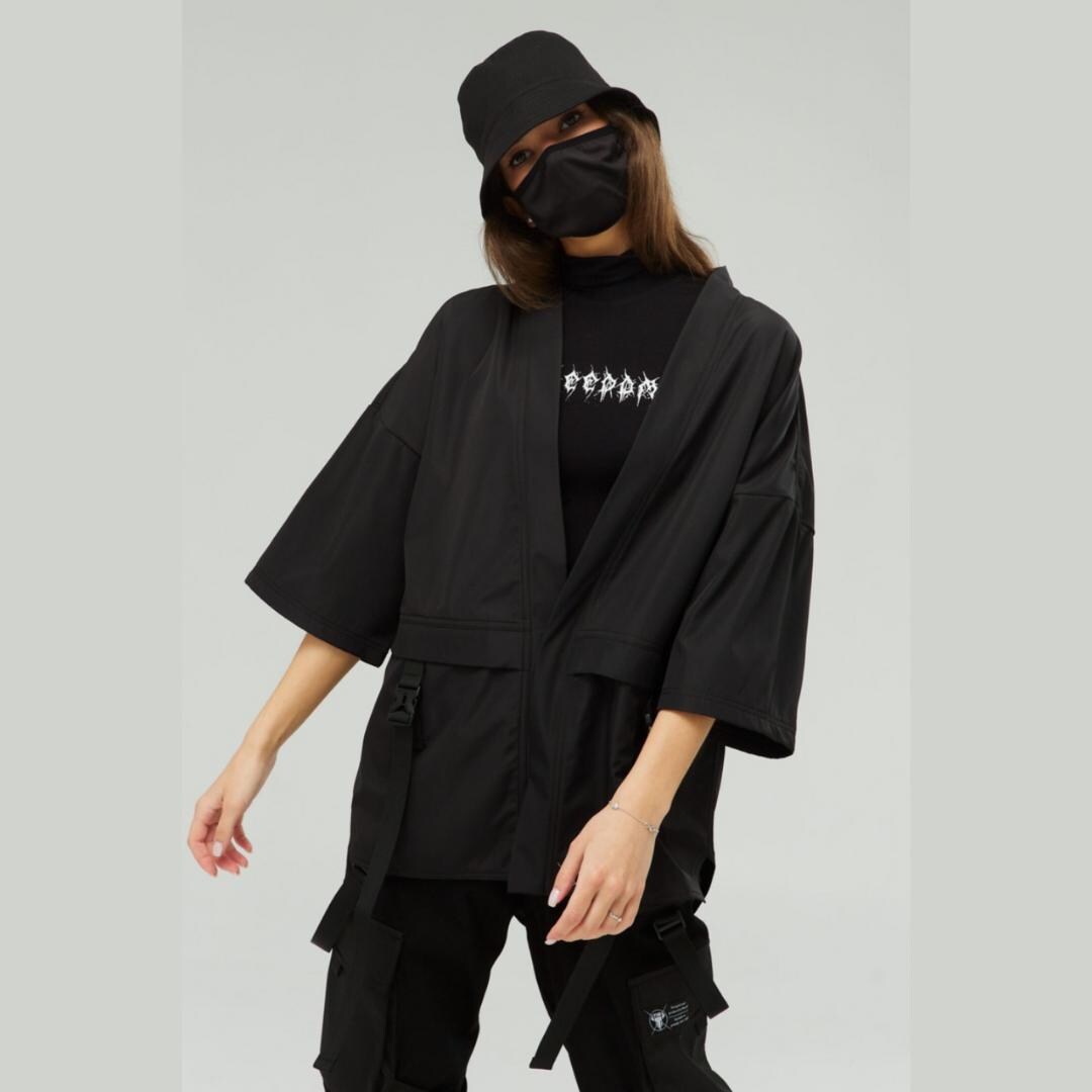 Techwear Kimono Jacket | Japanese-inspired Cyberpunk Loose Coat ...