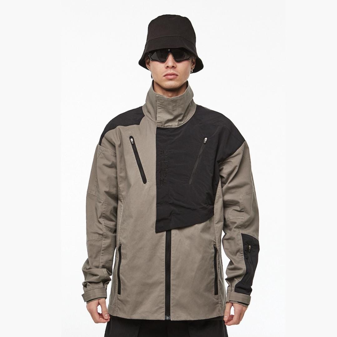 Techwear Shogun Jacket , Cyberpunk Urban Samurai Coat , Mens Technical ...