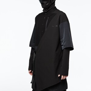 Techwear Kimono Longsleeve , Cyberpunk Urban Tech Shirt , Mens ...