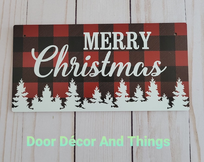 Merry Christmas Sign Wood Cutout Sign Door Sign Laser Cut Black Sign ...