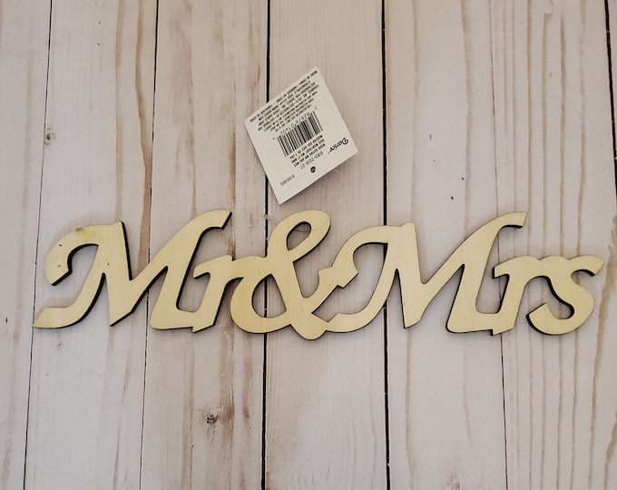 Mr and Mrs Wood Cutout, Unfinished Wood Mr and Mrs - Etsy