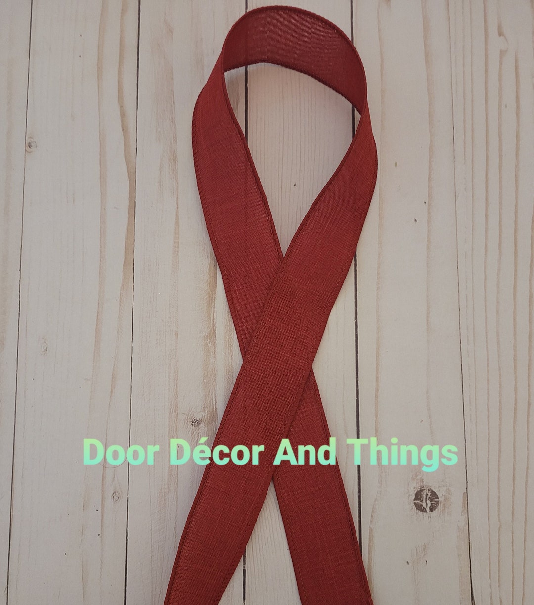 1.5 Scarlet Canvas Ribbon, Scarlet Ribbon, Scarlet Wired Ribbon, Canvas ...
