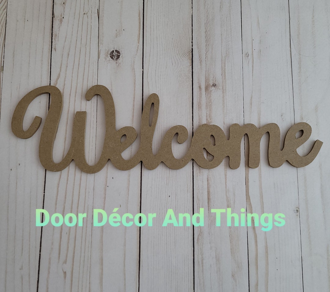 Unfinished Wood Welcome, Large Welcome Sign, Wooden Welcome Sign - Etsy