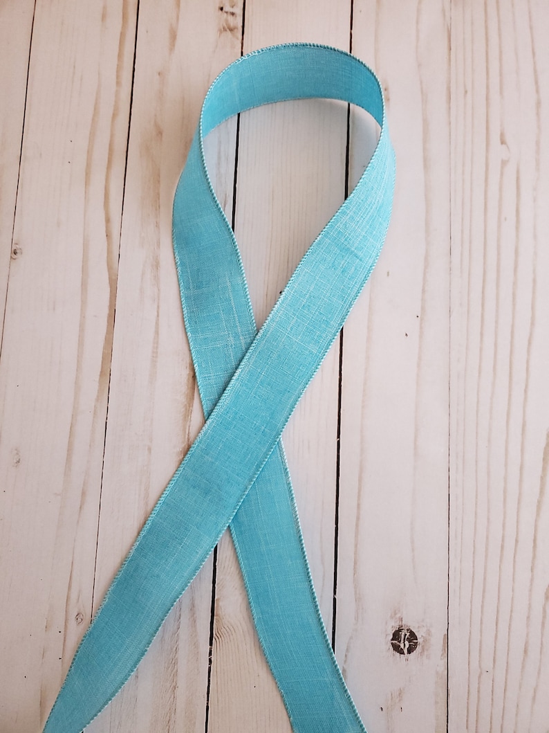 Aqua Blue Ribbon, Aqua Wired Ribbon, Light Blue Wired Ribbon, Aqua ...