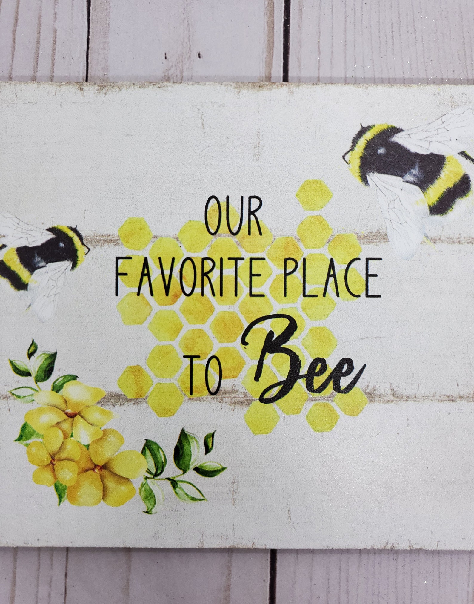 Bee Sign Bee Home Decor Bee Wreath Sign Farmhouse Inspired - Etsy