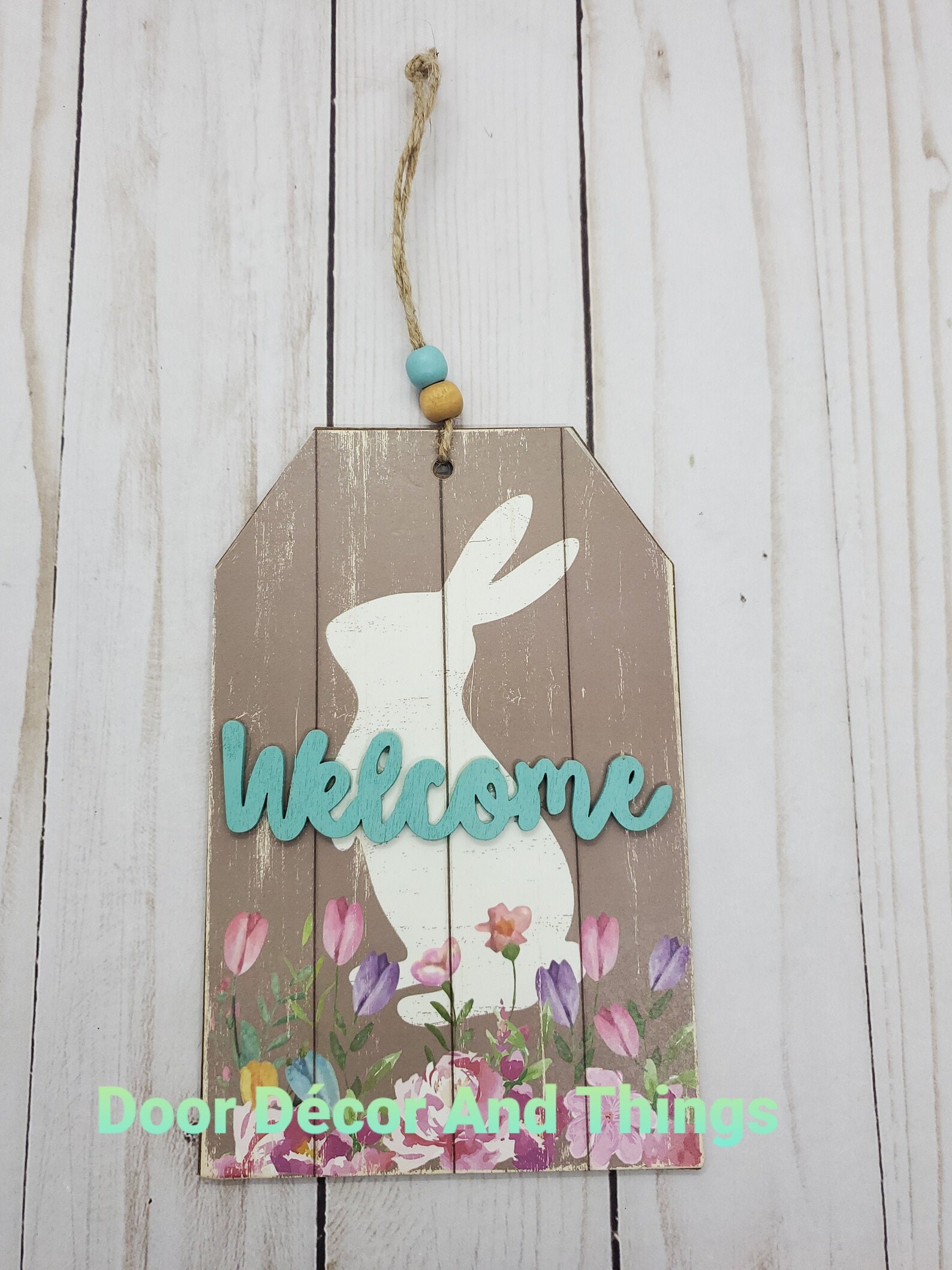 Wood Spring Tag, Wood Easter Tag, Spring/ Easter Wreath Tag - Etsy