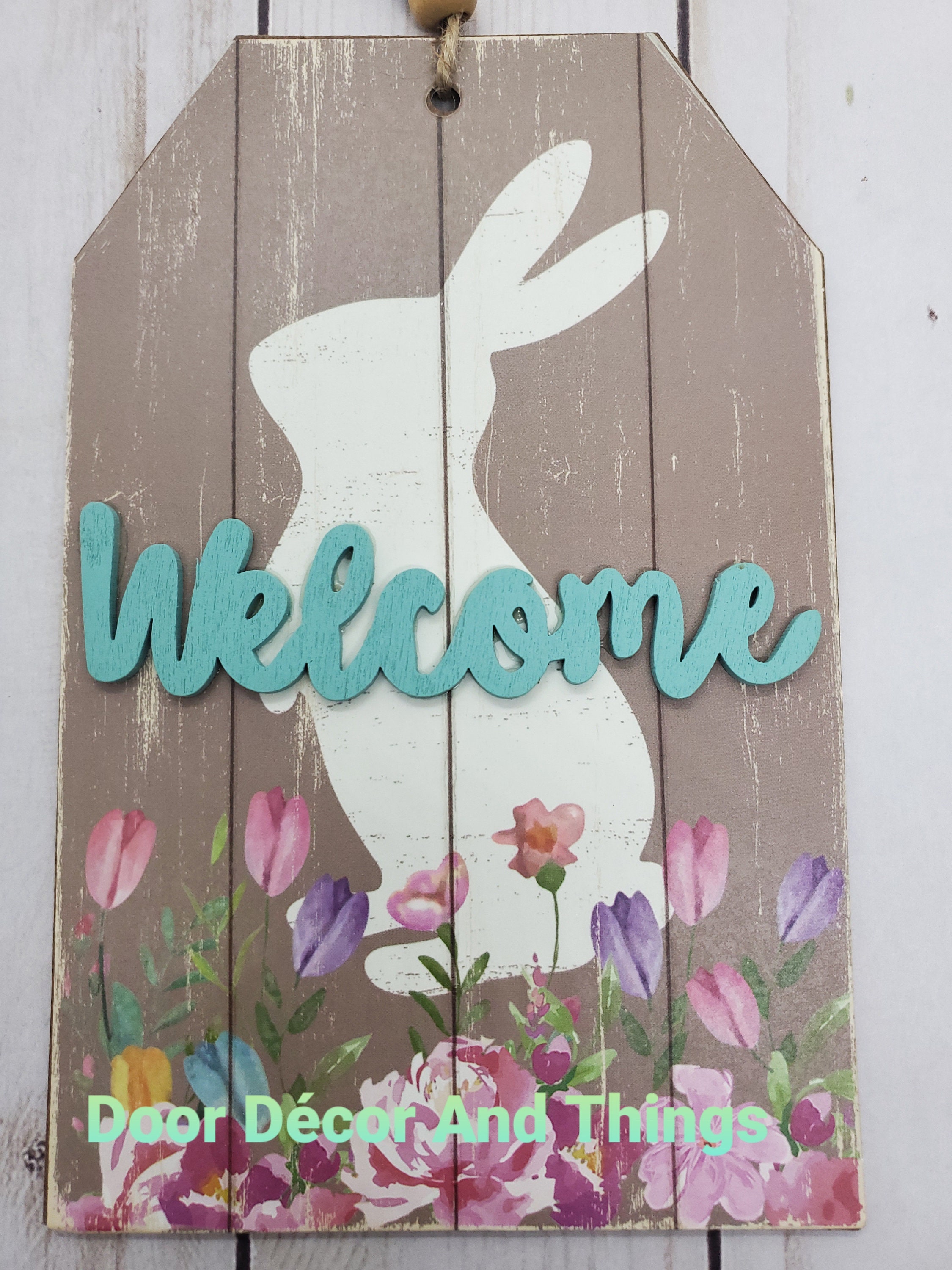 Wood Spring Tag, Wood Easter Tag, Spring/ Easter Wreath Tag - Etsy