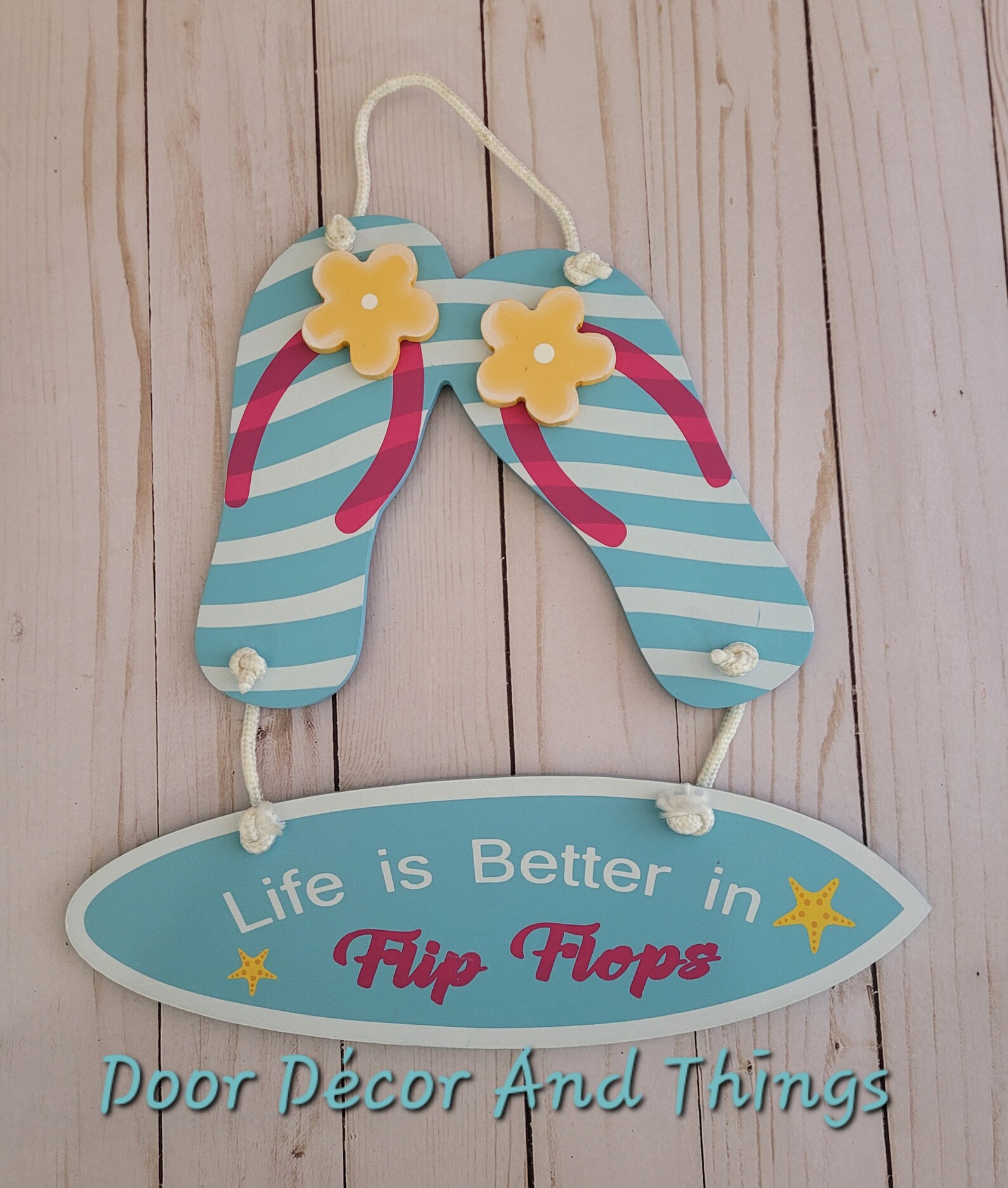 Flip Flop Sign Welcome Flip Flop Sign Life is Better in Flip | Etsy