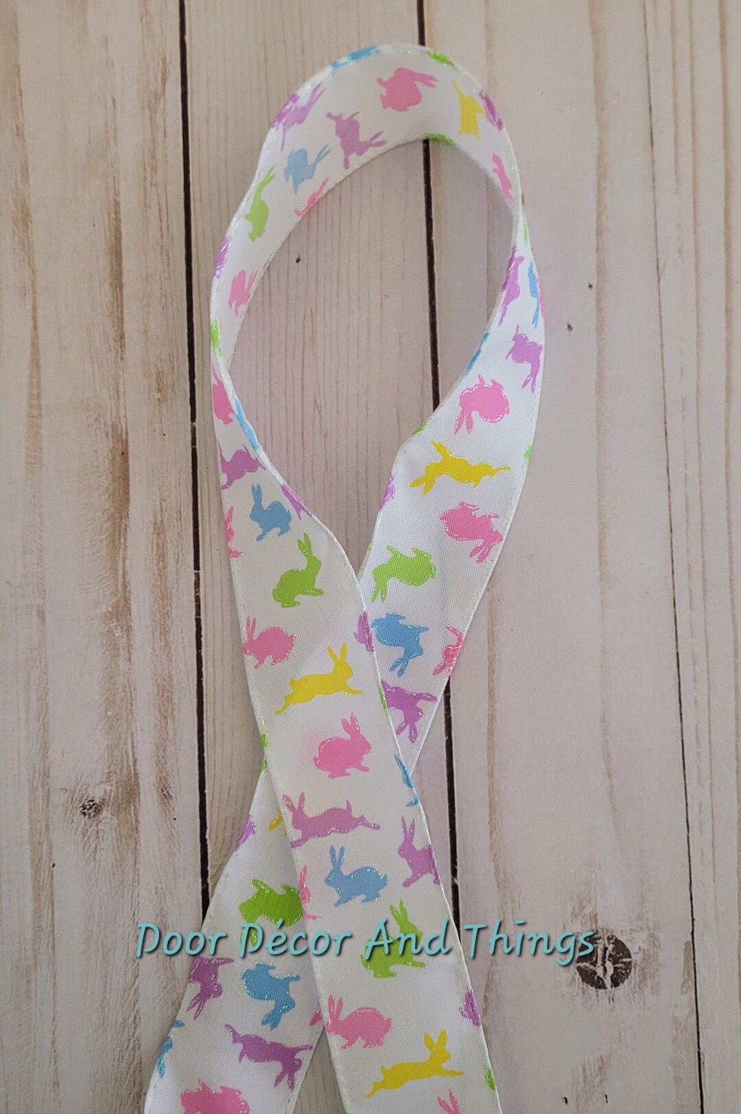 1.5" Multi Color Bunny Ribbon, Wired Bunny Ribbon, Rabbit Wired Ribbon ...