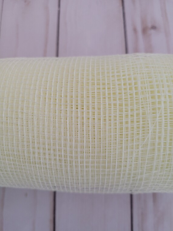 Home Décor Wreaths & Door Hangers 10 in x 30 ft Cream Mesh Solid Cream ...