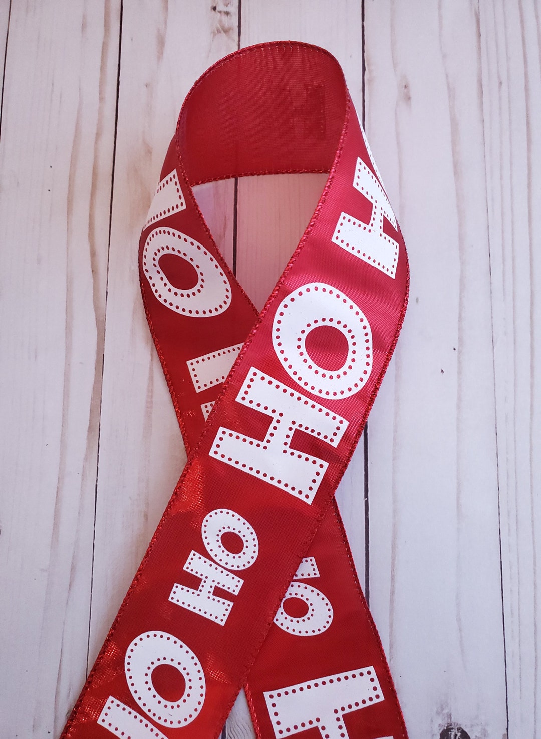 2.5" Ho Ho Ho Ribbon, , Santa Ribbon, Christmas Ribbon, Holiday Ribbon ...