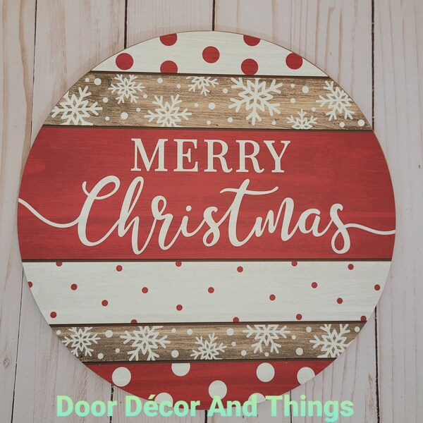 Round Christmas Signs - Etsy