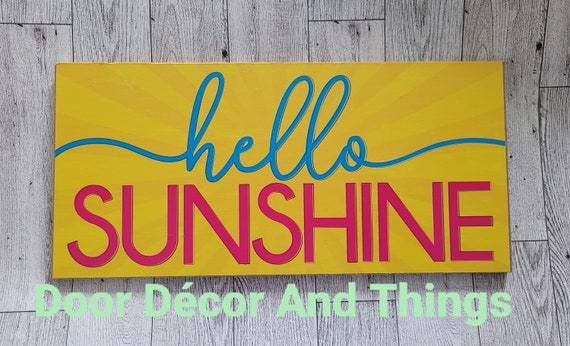 Hello Sunshine Sign Sunshine Sign Summer Wreath Sign - Etsy