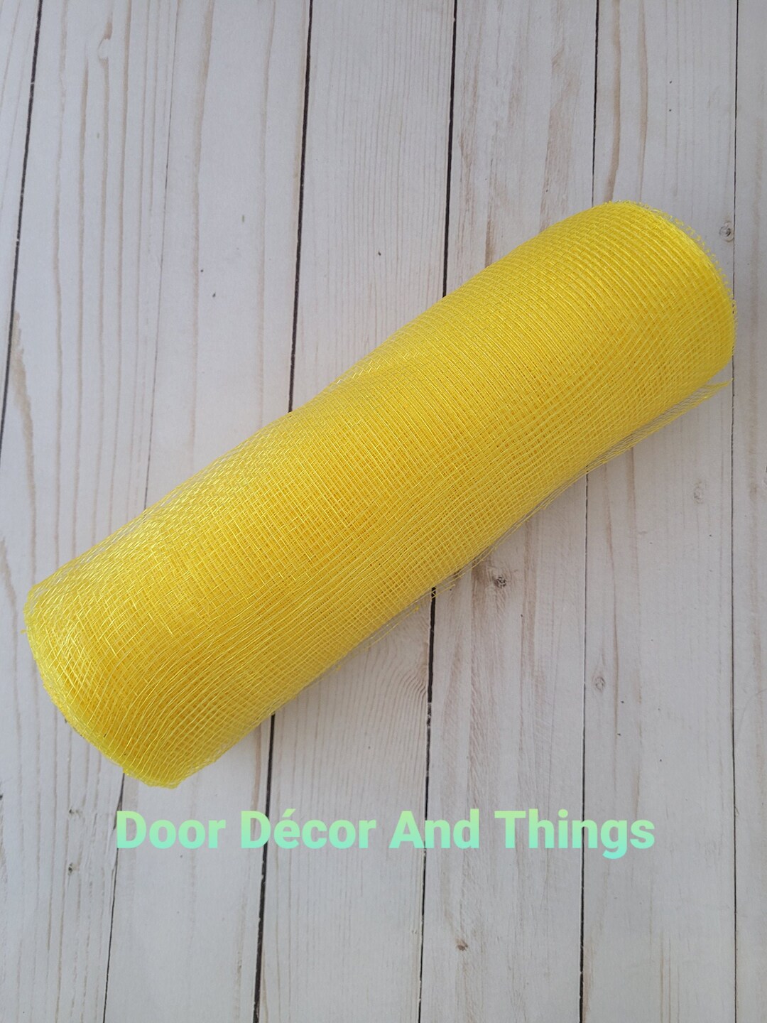 10 in X 30 Ft Sunflower Yellow Mesh, Light Gold Deco Mesh, Solid Light ...