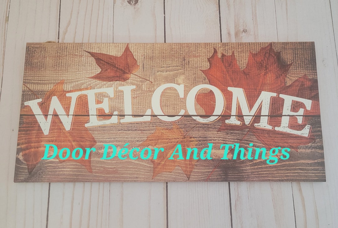 5.5"x12" Fall Wreath Sign, Welcome Sign, Fall Welcome Sign, Fall ...