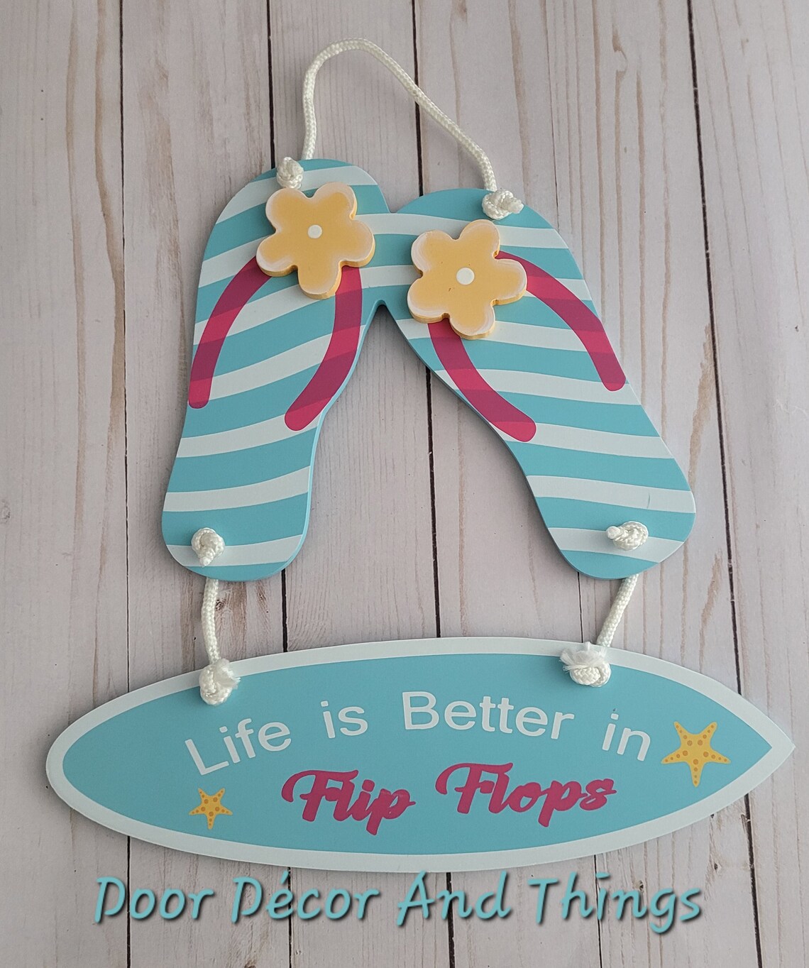 Flip Flop Sign Welcome Flip Flop Sign Life is Better in Flip | Etsy