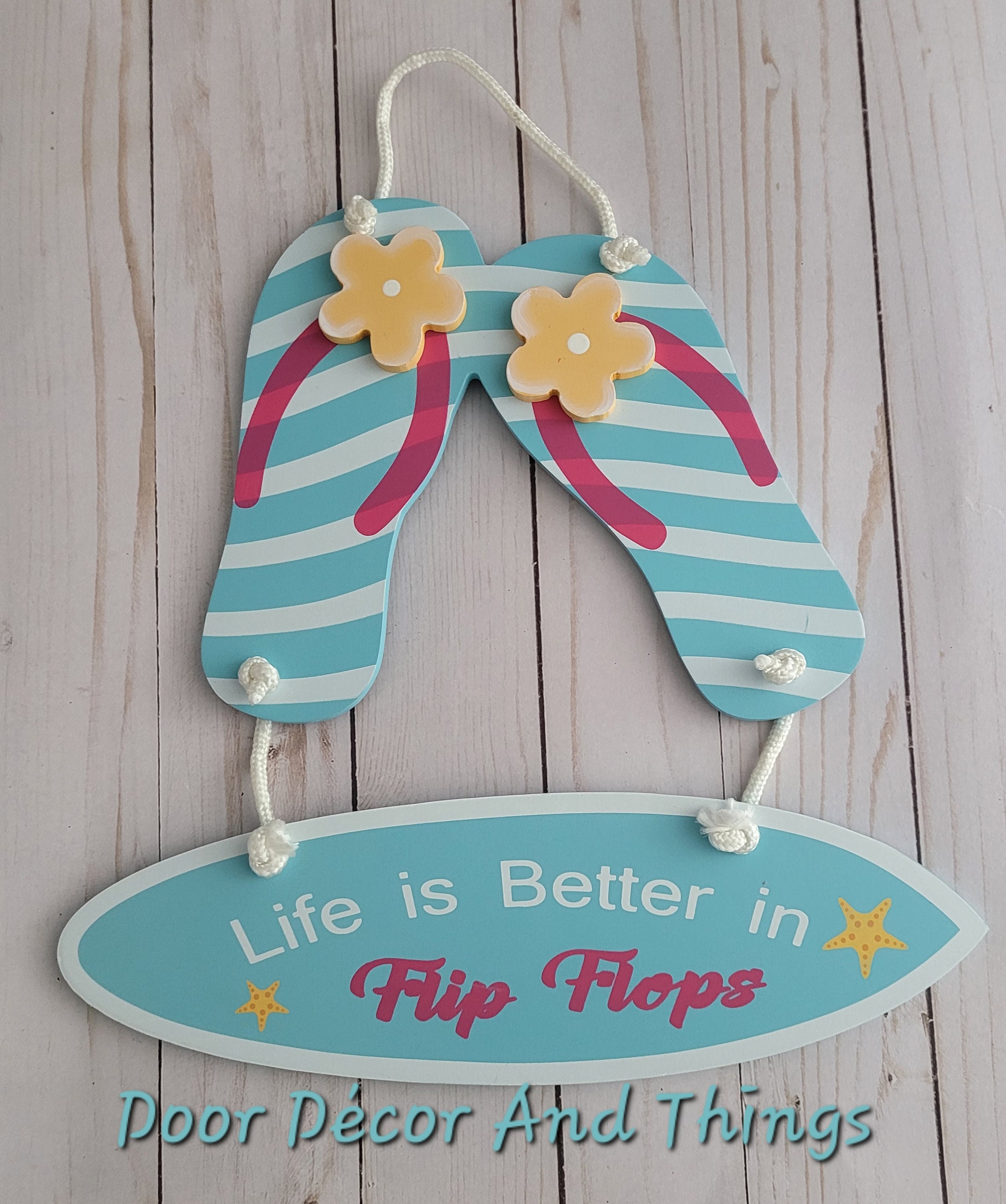 Flip Flop Sign Welcome Flip Flop Sign Life is Better in Flip | Etsy