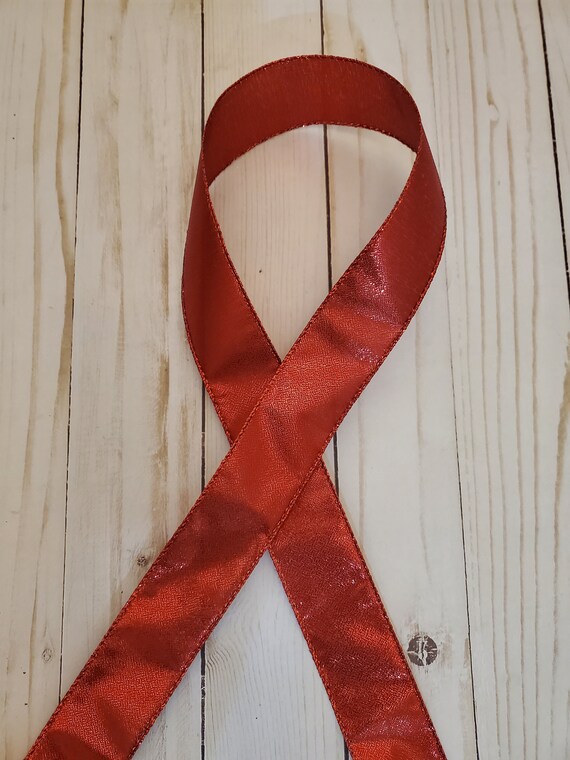 1.5 Red Shiny Ribbon Red Satin Ribbon | Etsy