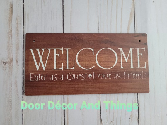Perfect Size Wreath Sign Welcome Sign Wood Welcome Sign 8x4 | Etsy