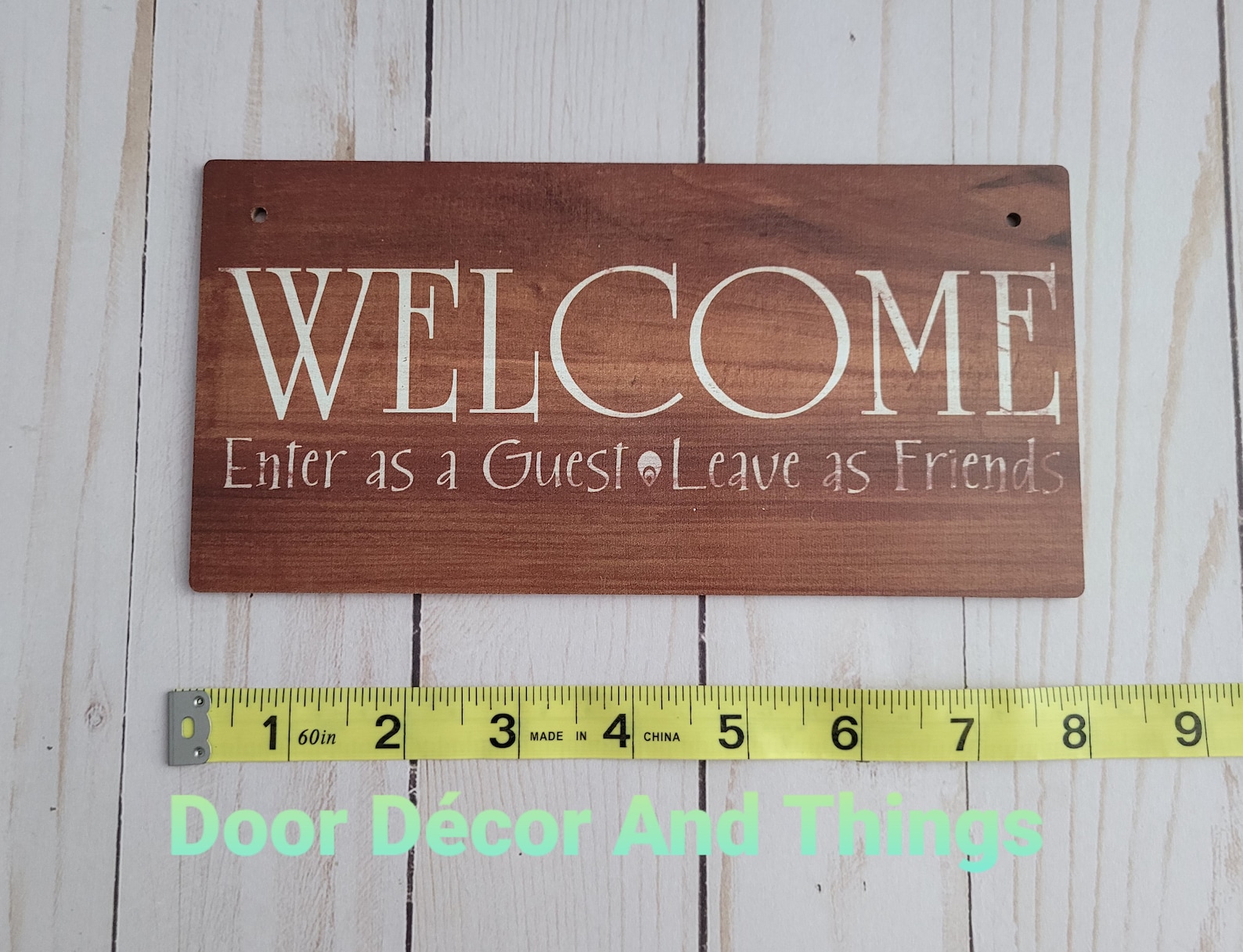 Perfect Size Wreath Sign Welcome Sign Wood Welcome Sign 8x4 | Etsy