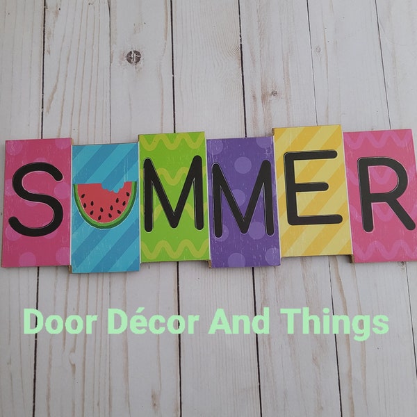 Summer Block Sign - Etsy