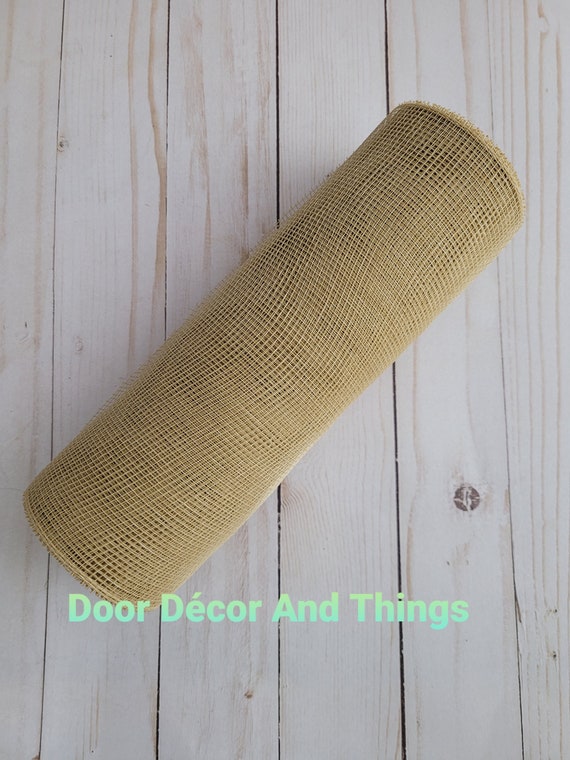 10 inch x 10 yard Tan Deco Mesh Tan Poly Mesh | Etsy