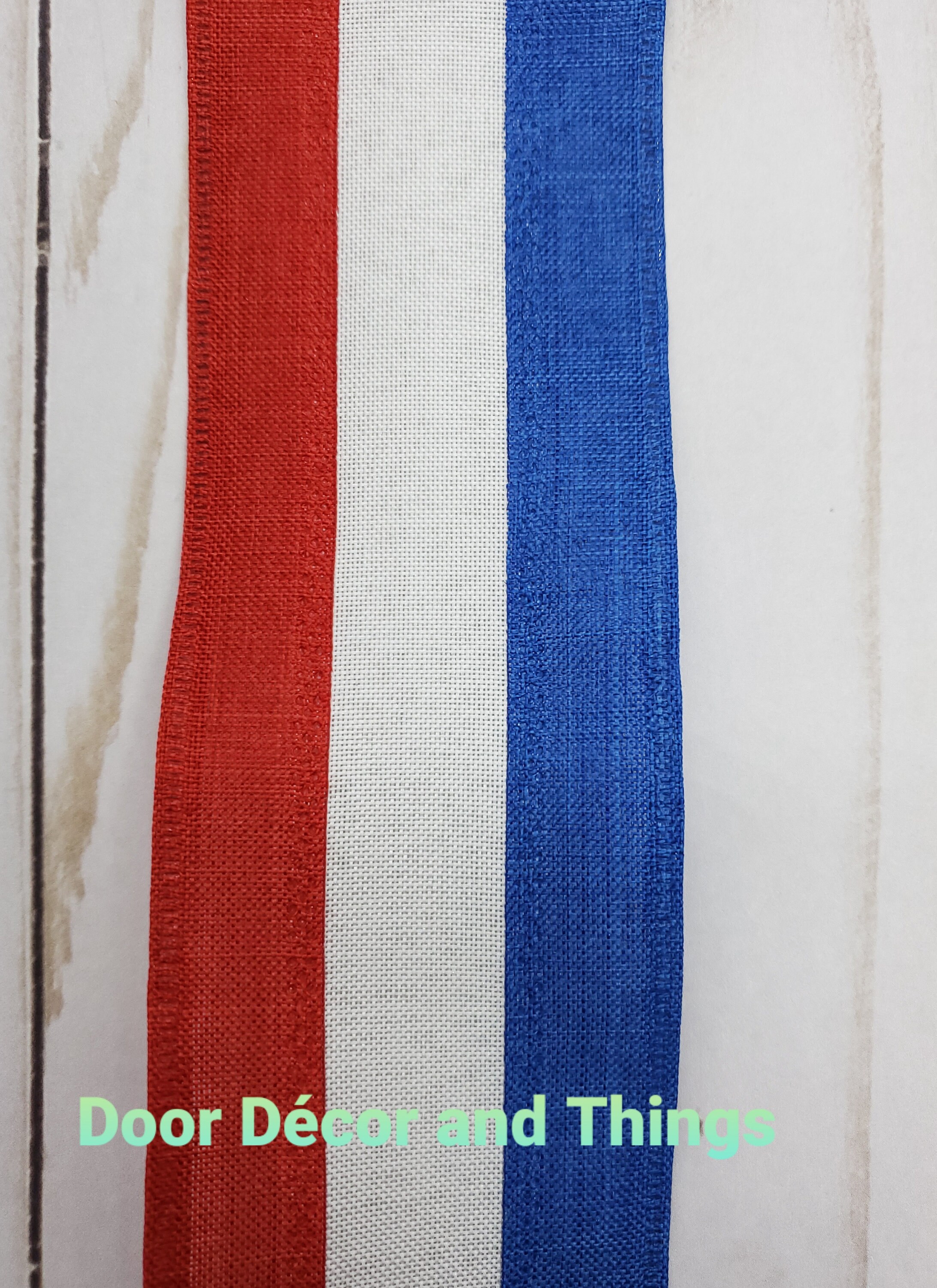 2.5 Red White Blue Tri Color Stripe Ribbon Royal | Etsy