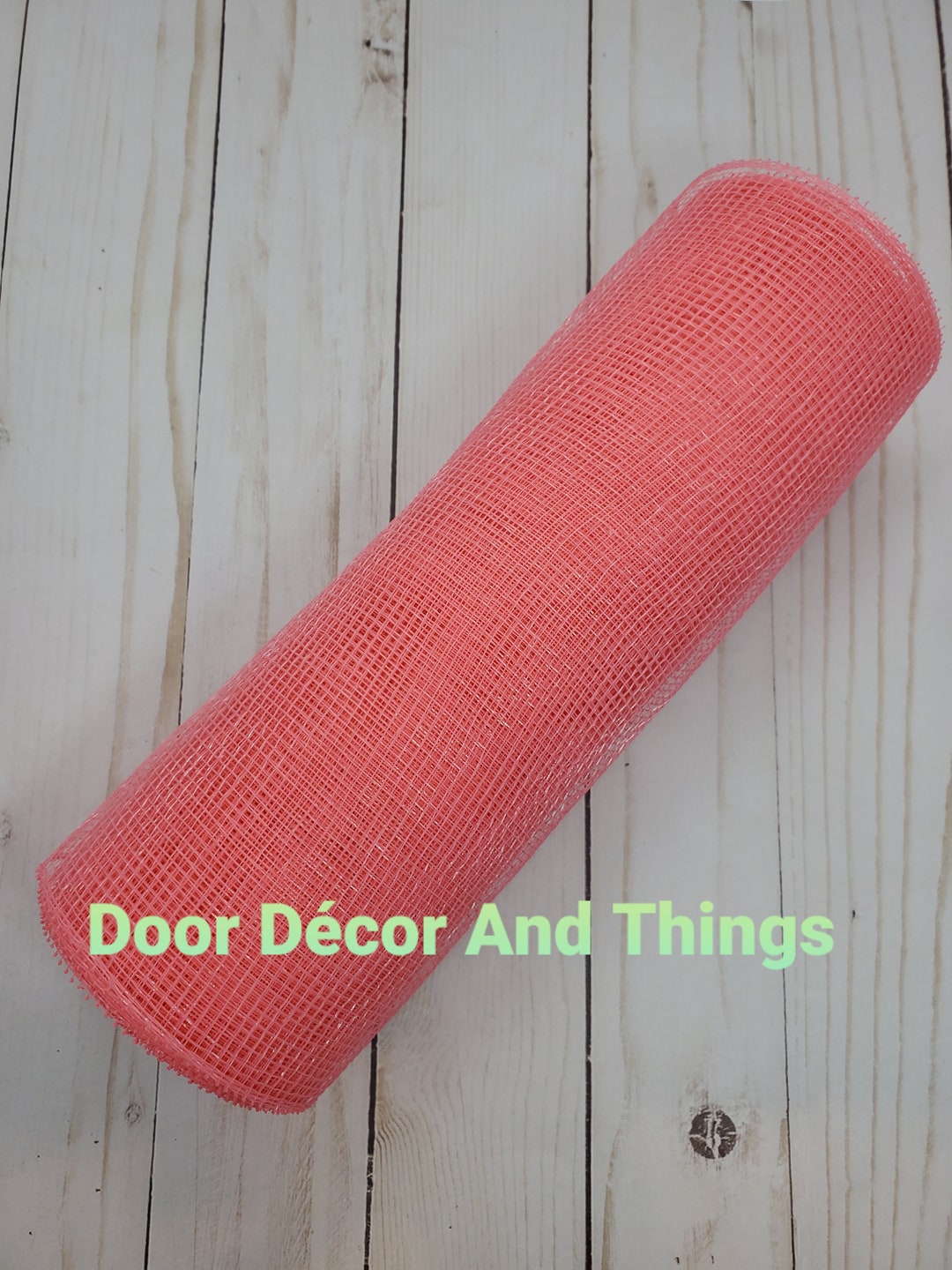 10 Inch X 10 Yard Coral Deco Mesh, Coral Poly Mesh, Coral Floral Mesh ...