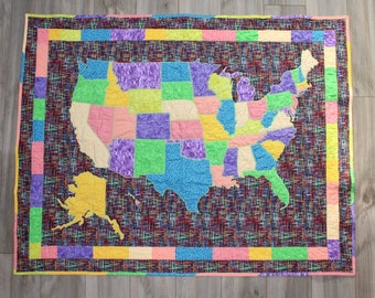50 States Quilt - Etsy